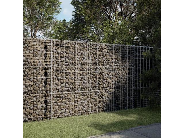 Click here for vidaXL Gabion Basket Silver Galvanized Iron Extra... prices
