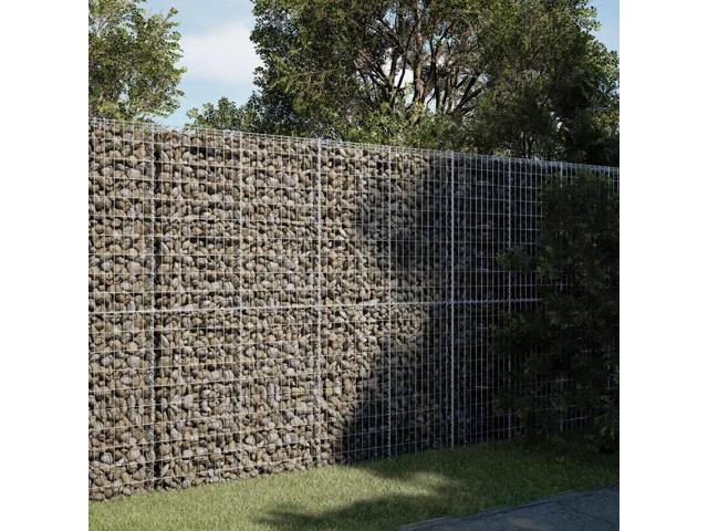 Click here for vidaXL Gabion Basket Silver Galvanized iron wire L... prices