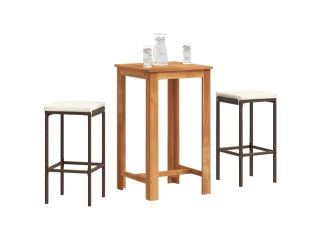 Click here for vidaXL Garden Bar Set Brown  Cream White prices