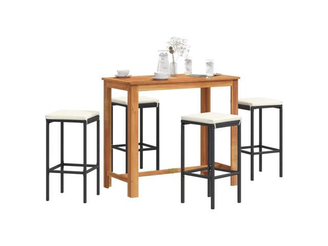 Click here for vidaXL Garden Bar Set Black  Cream White prices