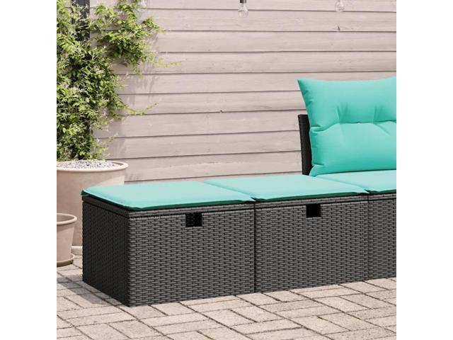 Click here for vidaXL Garden Sofa Set Black PE rattan Medium UV-r... prices