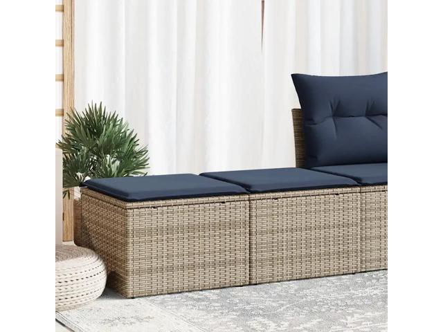 Click here for vidaXL 2 Piece Patio Sofa Set with Cushions Gray P... prices