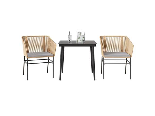 Click here for vidaXL Garden Dining Set Brown and Black prices