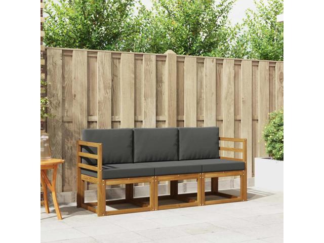 Click here for vidaXL Outdoor Sofa Set 3 pcs Natural and Anthraci... prices