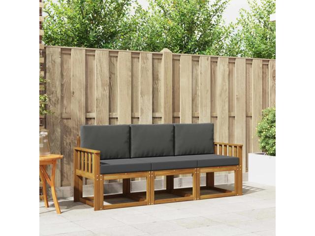 Click here for vidaXL Outdoor Sofa Set 3 pcs Natural and Anthraci... prices