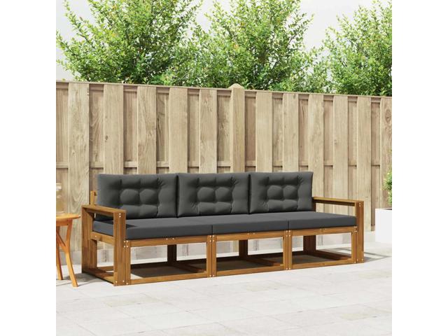 Click here for vidaXL Outdoor Sofa Set with Cushion 3 pcs Natural... prices