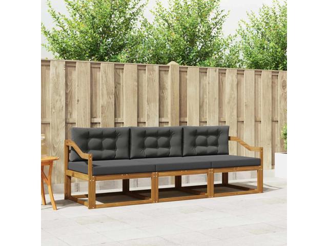 Click here for vidaXL Outdoor Sofa Set with Cushion 3 pcs Natural... prices
