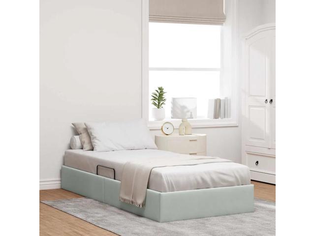 Click here for vidaXL Storage Bed with Mattress Light Grey 39.37... prices