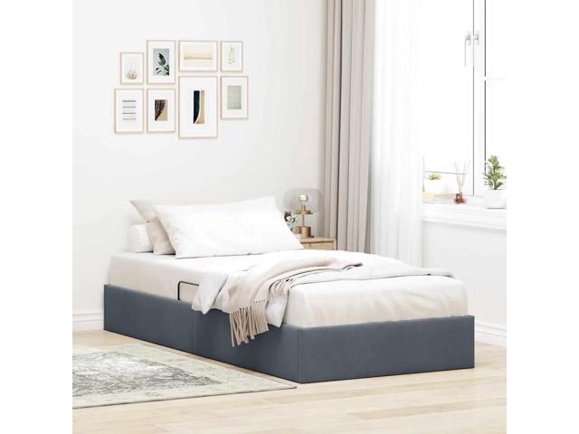 Click here for vidaXL Storage Bed with Mattress Dark Grey 39.37 x... prices