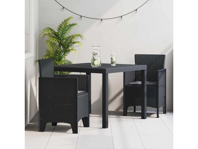 Click here for vidaXL Garden Dining Set 3 pcs Anthracite Polyprop... prices