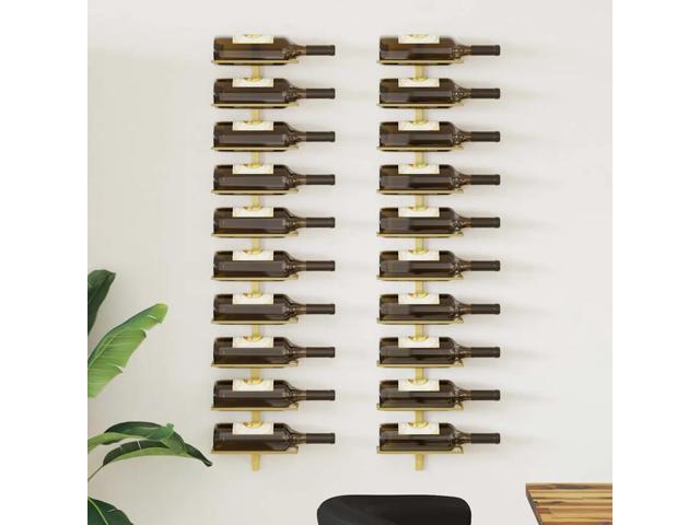 Click here for vidaXL Wall-mounted Wine Rack for 10 Bottles 2 pcs... prices