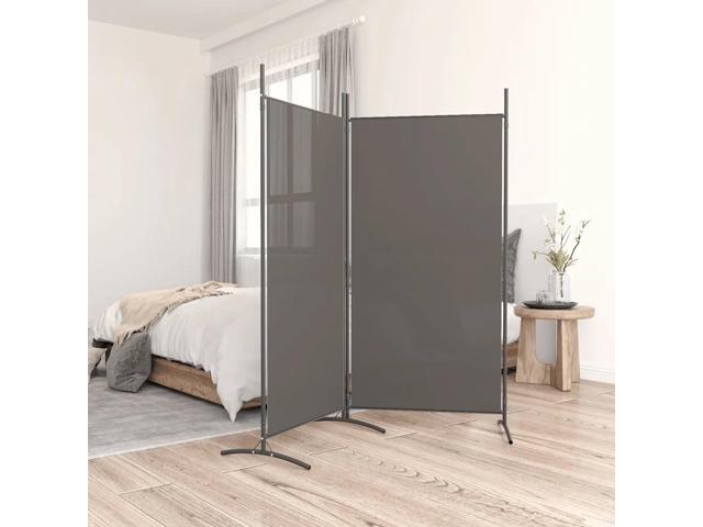 Click here for vidaXL 2-Panel Room Divider Anthracite 68.9x70.9 F... prices