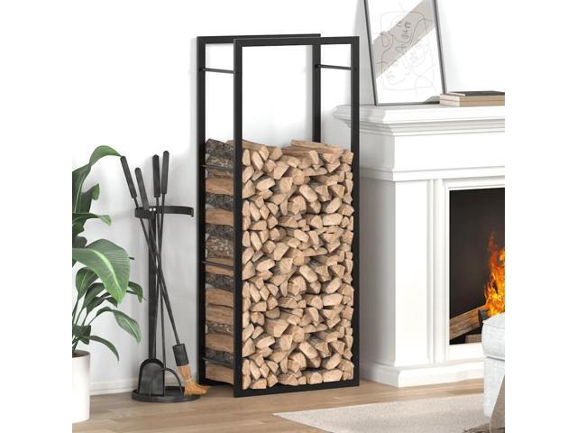 Click here for vidaXL Firewood Rack Matt Black 19.7x11x52 Steel prices
