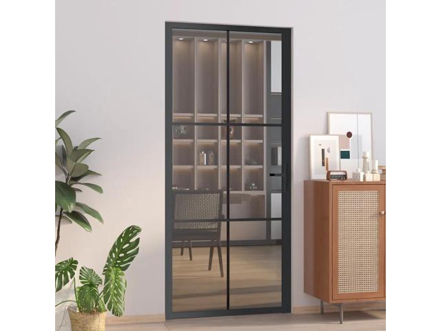 Click here for vidaXL Interior Door 36.6x79.3 Black ESG Glass and... prices