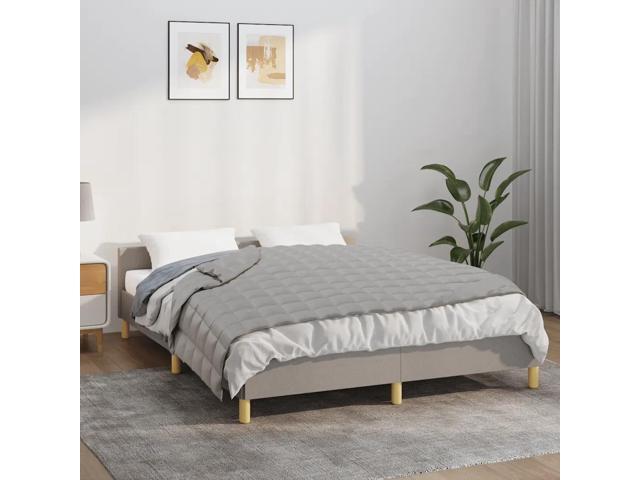 Click here for vidaXL Weighted Blanket Grey Cotton  Polyester  Gl... prices