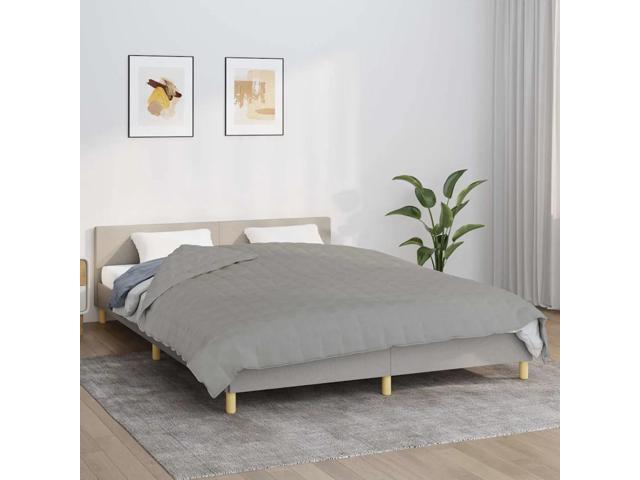 Click here for vidaXL Weighted Blanket Grey Cotton King Heavy Wei... prices