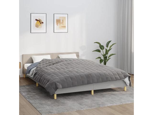 Click here for vidaXL Weighted Blanket Grey Brushed polyester mic... prices