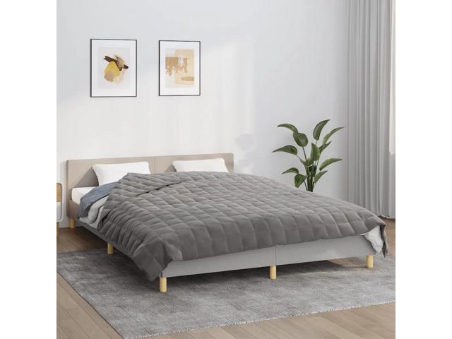 Click here for vidaXL Weighted Blanket Grey Polyester  Glass Bead... prices