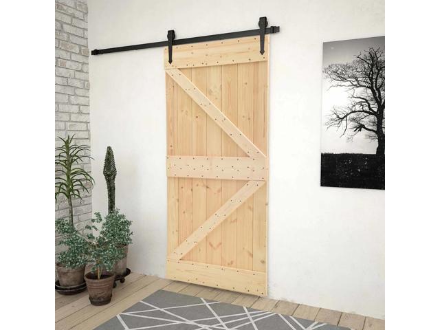 Click here for vidaXL Door NARVIK Natural 35.43 x 82.68 in Solid... prices