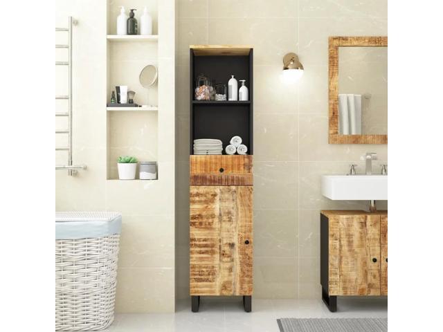 Click here for vidaXL Bathroom Cabinet Black Solid Mango Wood 63... prices