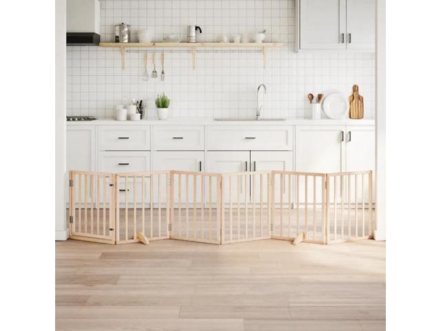 Click here for vidaXL Dog Gate with Door Foldable 6 Panels 118.1... prices