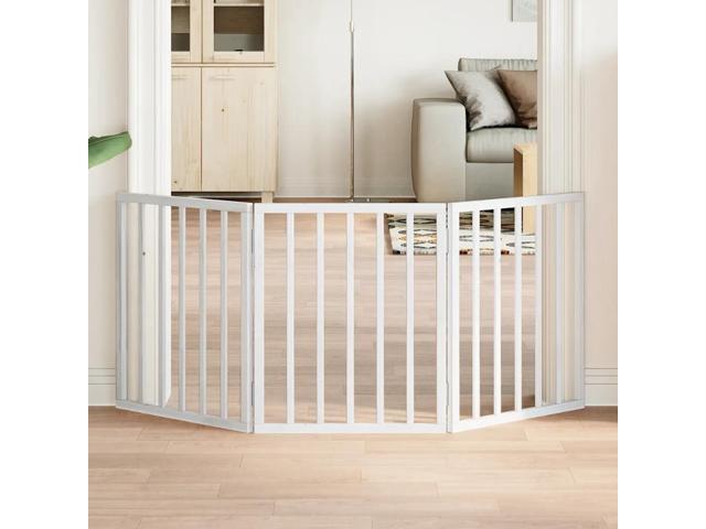 Click here for vidaXL Dog Gate Foldable 3 Panels White 59.1  Popl... prices