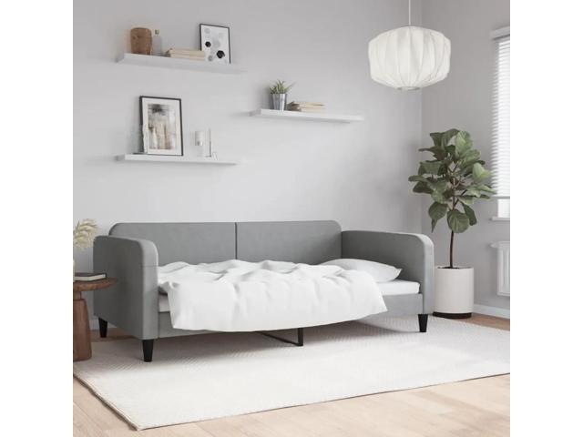 Click here for vidaXL Day Bed Light Grey Fabric (100 polyester)... prices
