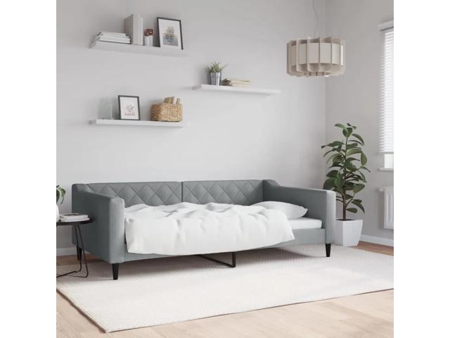 Click here for vidaXL Day Bed Light Grey Fabric (100 polyester)... prices