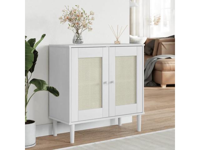 Click here for vidaXL Sideboard White Solid pine wood  engineered... prices