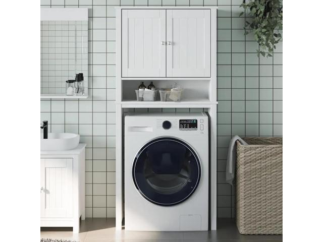 Click here for vidaXL Washing Machine Cabinet White Solid pine wo... prices