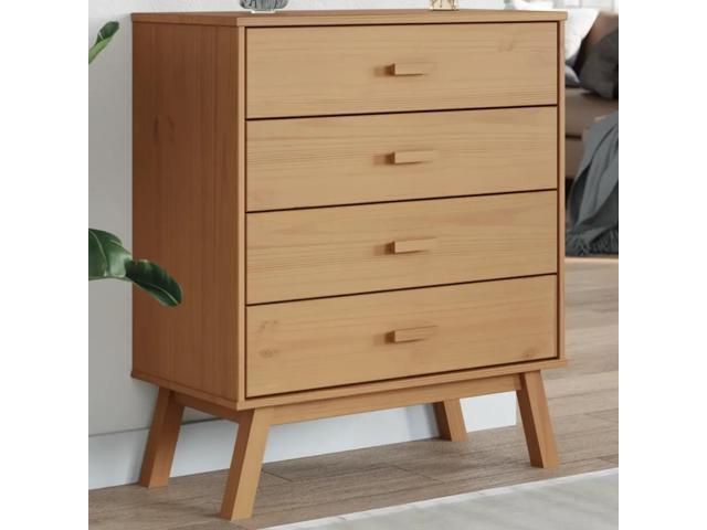 Click here for vidaXL Drawer Cabinet Brown Solid pine wood Medium... prices