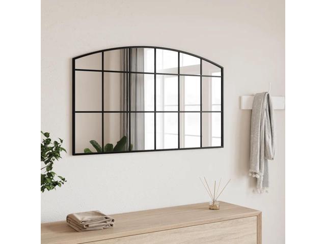 Click here for vidaXL Wall Mirror Black 39.4x23.6 Arch Iron - Bla... prices