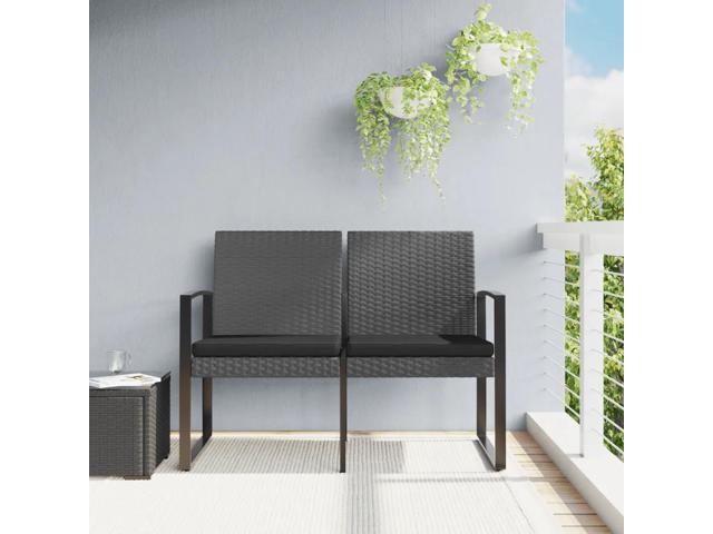 Click here for vidaXL 2-seater Garden Bench Dark Grey Polypropyle... prices