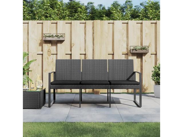 Click here for vidaXL 3-Seater Garden Bench Dark Grey and Anthrac... prices