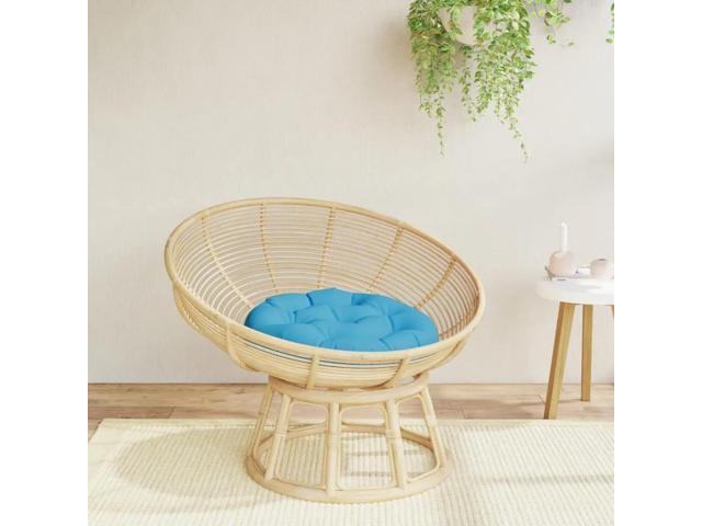 Click here for vidaXL Round Cushion Light Blue Ã 23.6x4.3 Oxford... prices