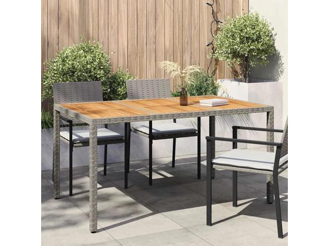 Click here for vidaXL Garden Table Grey 59.06 x 35.43 x 29.53 in... prices