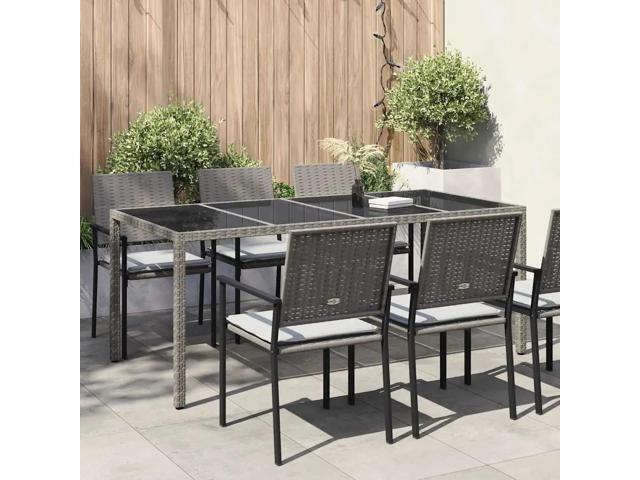 Click here for vidaXL Garden Table Grey 74.80 x 35.43 x 29.53 in... prices