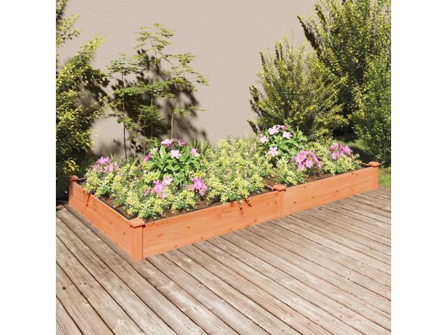 Click here for vidaXL Garden Raised Bed Brown Solid Fir Wood  Non... prices