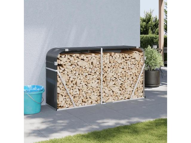 Click here for vidaXL Log Holder Anthracite 70.9x17.7x39.4 Galvan... prices