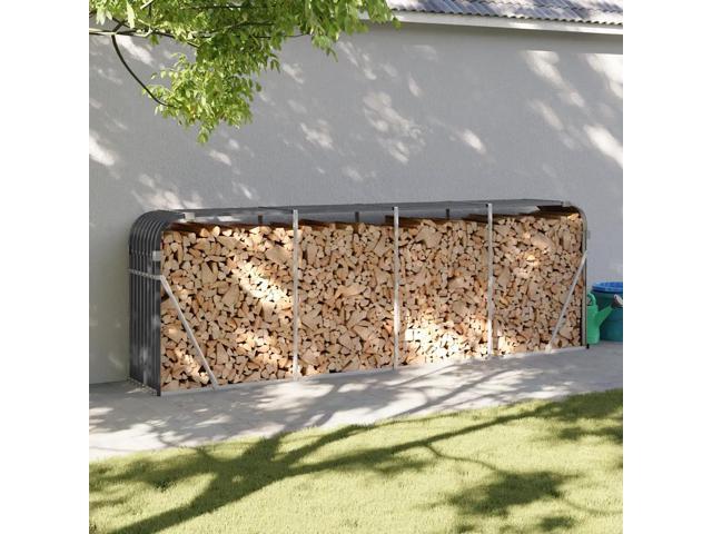 Click here for vidaXL Log Holder Anthracite 118.1x17.7x39.4 Galva... prices