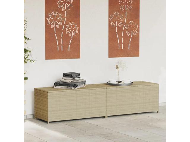 Click here for vidaXL Garden Storage Box Mix Beige PE rattan  pow... prices