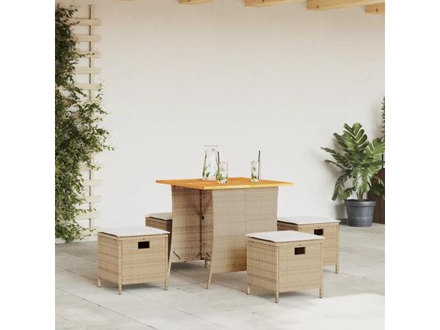 Click here for vidaXL Garden Dining Set Beige  Cream White prices