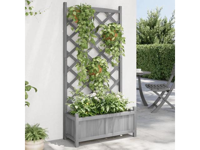 Click here for vidaXL Planter Grey Solid fir wood Medium Planters... prices
