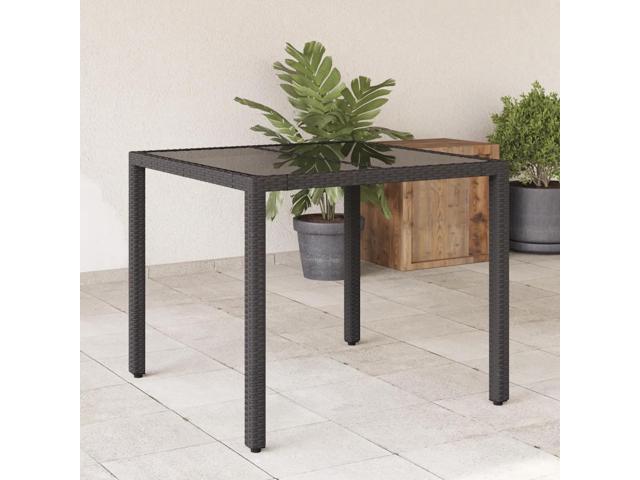 Click here for vidaXL Garden Table Set of 4 Black prices
