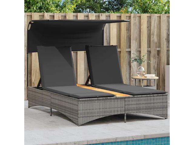 Click here for Patio Double Sun Lounger Gray - Gray prices