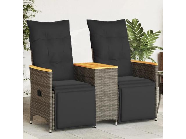 Click here for Reclining Garden Sofa Grey prices