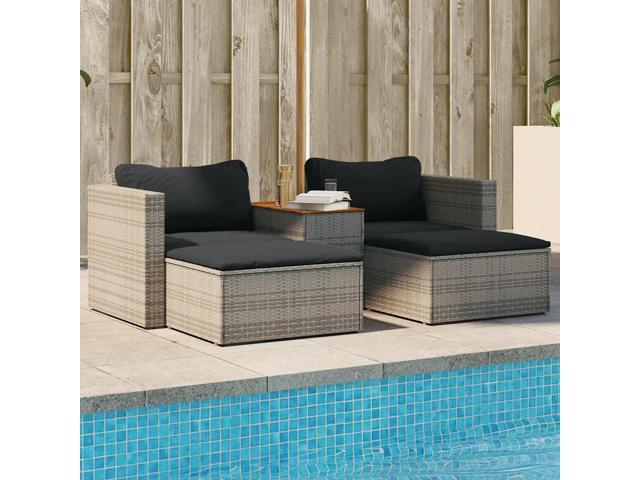 Click here for Garden Sofa Set Grey Pe Rattan Modular Garden Sofa... prices