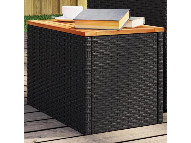 Click here for vidaXL Garden Side Table Black and Brown prices