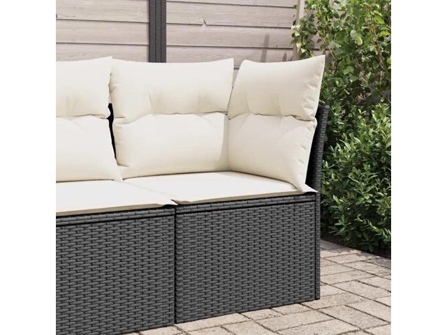 Click here for vidaXL Garden Sofa Black  Cream White - Black prices