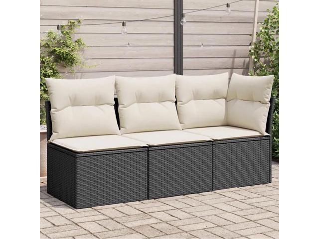 Click here for Garden Sofa Black  Cream White prices